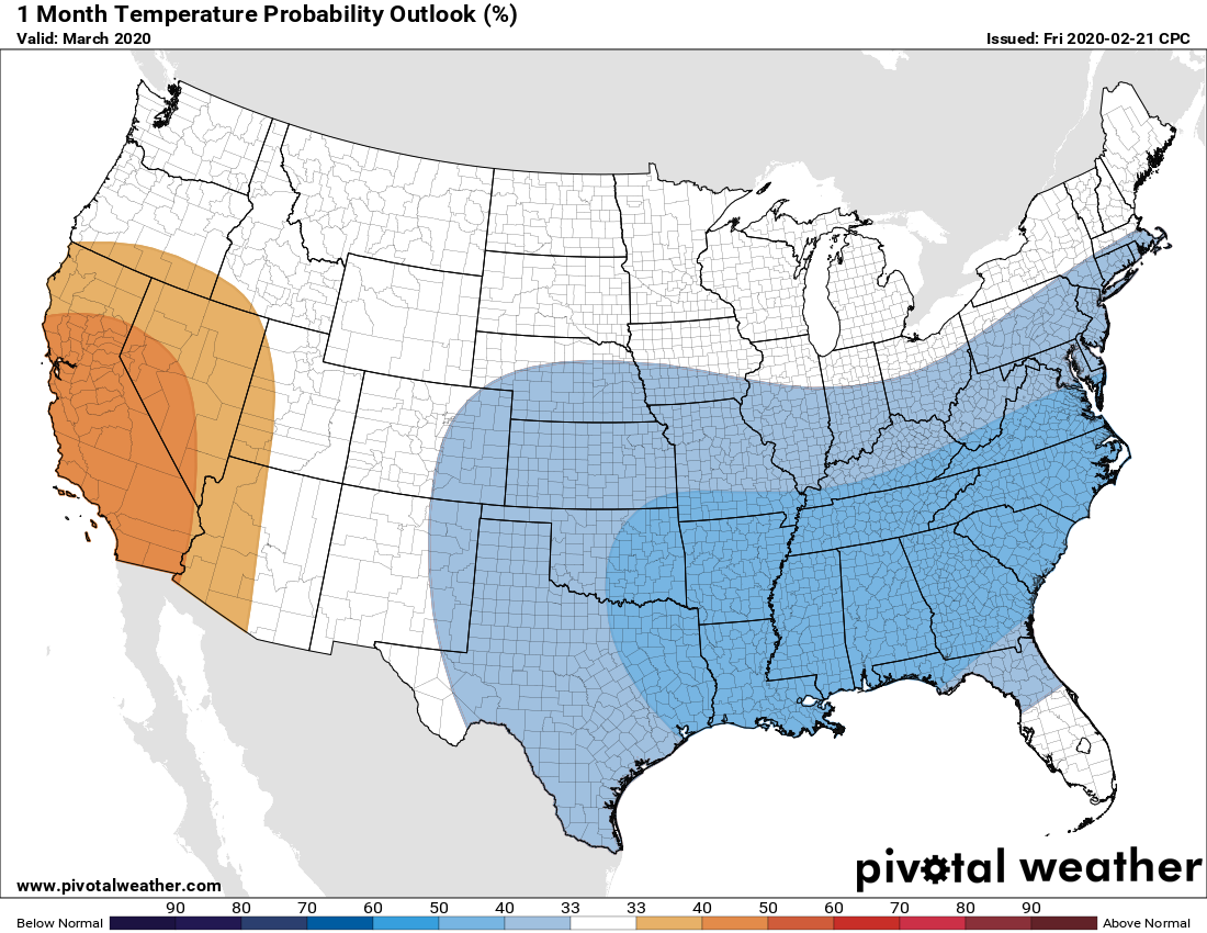 March Predicted to Have Below Normal Temperatures in Southeast ...