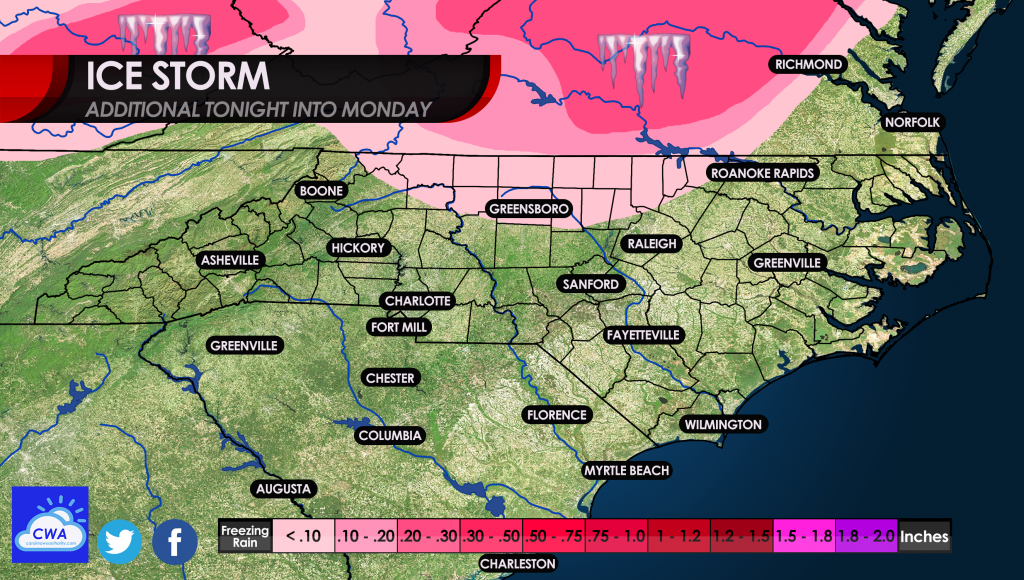Ice Storm to Continue to Impact Virginia and Part of Northern NC ...
