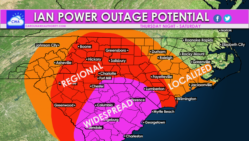 Ian Could Bring Widespread Power Disruptions to Carolinas - Carolina ...