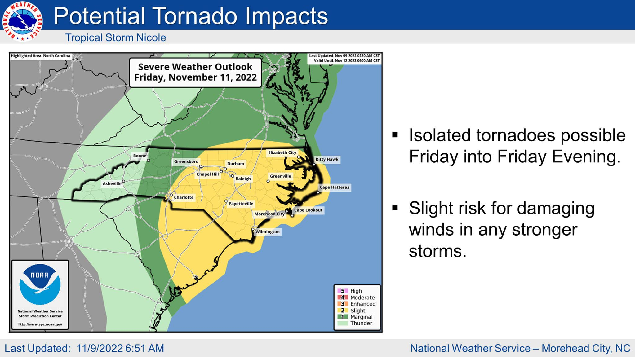 Nicole to Rake the Carolinas Thursday, Friday; Some Impacts for ...